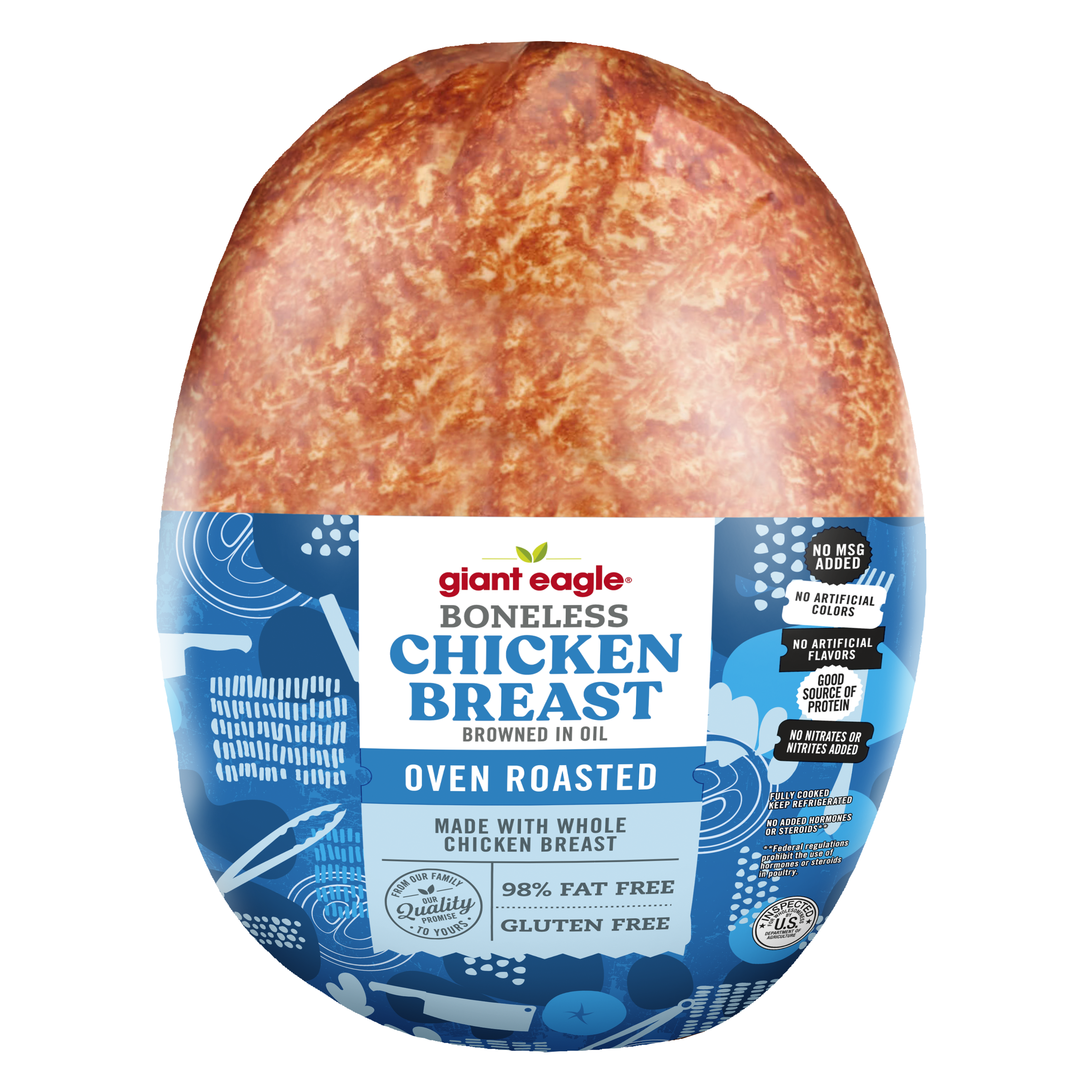 Giant Eagle Chicken Breast, Boneless, Oven Roasted | Fig App
